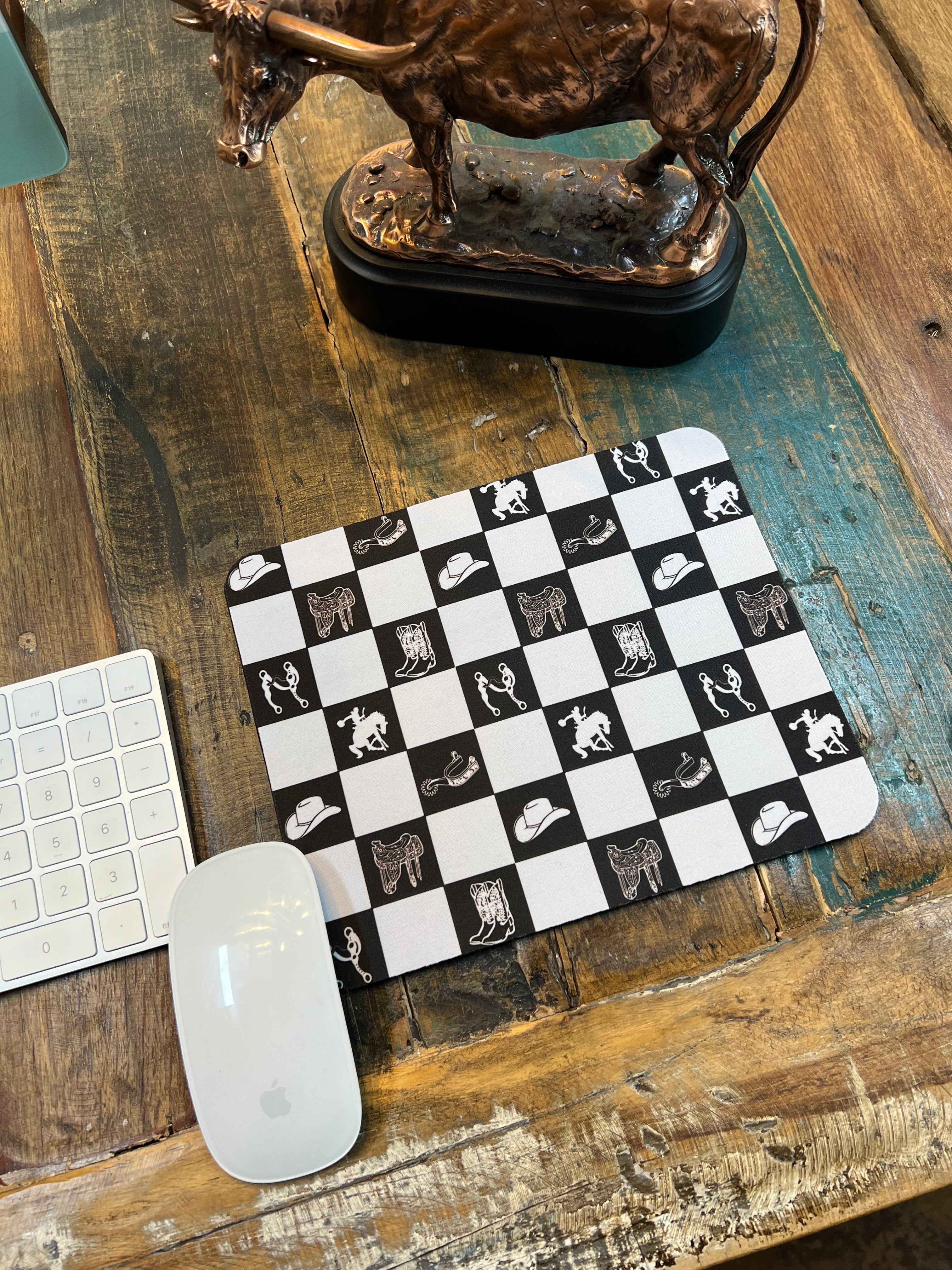 Western Checker Mouse Pad – Gringa Ranch Co. LLC